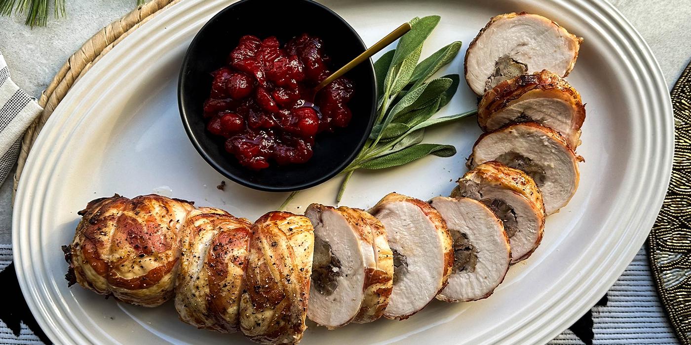 Pancetta Wrapped Turkey Roulade